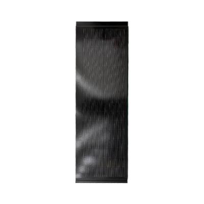 China 120W Black Flat Tile BIPV Solar Module with 0.04% Temperature Coefficient and 2400Pa Snow Load for Roof Integration for sale