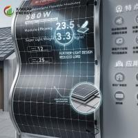 China Frameless Full Black BIPV Solar Panel 300W-580W Building Integrated Photovoltaic Roof Module for sale