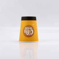 China Printing Single Wall Paper Cups Customized Hot Coffee Paper Cup With Lid for sale