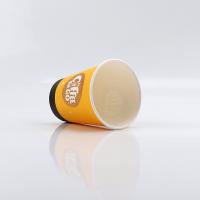 China Printing Single Wall Paper Cups Customized Hot Coffee Paper Cup With Lid for sale
