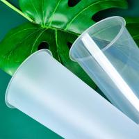 China Lid Clear Pp Boba Bubble Disposable Plastic Cup Custom Logo Printed For Cold Hot Drink for sale