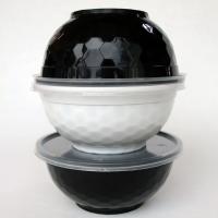 China Custom Printed Take Out Round Plastic Salad Bowl Disposable 750Ml 950 Ml for sale