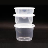 China Custom Logo Disposable PP Plastic Storage Box Clear Soup Cup With Lid for sale