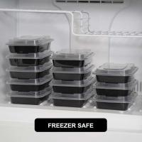 China Plastic Meal Prep 3 Compartment Clamshell Hinged Food Take Out Container Disposable for sale
