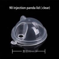 China 90MM Plastic Lid Disposable Leakproof Milk Tea Ice Drink Injection Molding Lid for sale