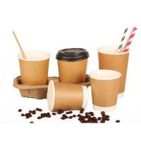 China Custom Printed Single Wall Disposable Paper Coffee Cups 4oz 8oz 12oz for sale