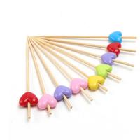 China Knotted Bamboo Fruit Skewers Disposable Anti Corrosive for sale