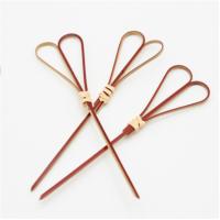 China Custom Logo Bamboo Knot Picks Skewers Not Coated Easily Cleaned Heat Resistance for sale