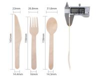 China Eco Friendly Disposable Wood Cutlery Wooden Knife Fork Spoon Set With Bag for sale
