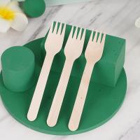 China Custom Disposable Wooden Spoon 160mm Wooden Fork Spoon Knife Utensils Biodegradable Tableware Wedding Ice Cream Fork Spoon Set for sale