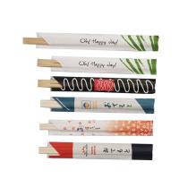 China Customizing Printing Logo Natural Household Wooden Chopsticks Reused for sale