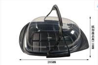 China Disposable Plastic Takeaway Packaging Sushi Container Round Party Tray for sale