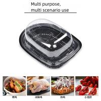 China Disposable Plastic Takeaway Packaging Sushi Container Round Party Tray for sale