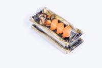 China Disposable Sushi Containers with Lids Square Food Container Take Out Sushi Tray for sale