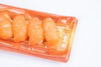 China Take Out Boxes Disposable Sushi Packing Box With Lids Clear Plastic Container for sale