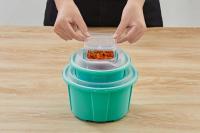 China Durable Disposable Microwave Takeaway PP Delivery Box Food Meal Preparation Container for sale