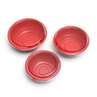China Disposable food packaging box Round red plastic thickened fast food box with lid leakproof soup bowl lunch box manufactu for sale