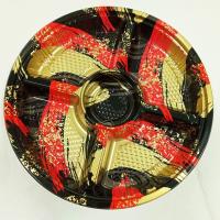 China One Time Five Extra Packaging Box Plastic With Lid Japanese Bento Box Round Sushi Box for sale