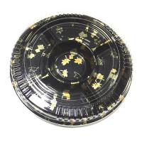 China Custom Disposable Sushi Box Round Plastic With Cover Five Grid Salmon Thorn Body Sold Packing Lunch Box for sale