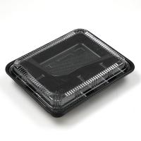 China Japanese Disposable Square Plastic With Cover Five Boxes Of Fruit Fast Food Box Packaging Takeout Packaging Box Sushi Lu for sale