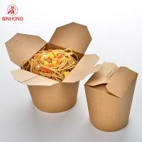 China Disposable 1000ml Food Packaging Takeaway Round Bottom Noodle Paper Take Away Box for sale