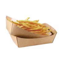 China Disposable Kraft Paper Food Tray Boat Basket Take Away Box For Restaurant, Fast Food for sale