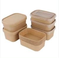 China HIgh quality custom disposable eco friendly brown paper food packing container for sale