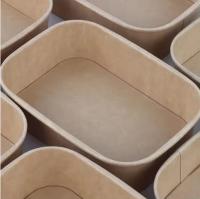 China HIgh quality custom disposable eco friendly brown paper food packing container for sale