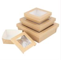 China Disposable Eco Friendly Custom Printing Food Packing Small Sushi Cake Bakery Chocolate Packaging Paper Box for sale