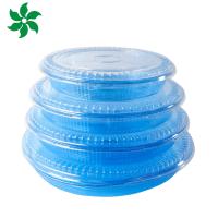 China Takeaway Packaging Box Plastic For Good Food Square food container Plastic BLUE Disposable Sushi box for sale