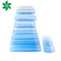 China Takeaway Packaging Box Plastic For Good Food Square food container Plastic BLUE Disposable Sushi box for sale