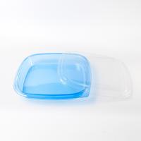 China Square food container Takeaway Packaging Box Plastic For Good Food Plastic BLUE Disposable Sushi box for sale