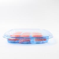 China Square food container Takeaway Packaging Box Plastic For Good Food Plastic BLUE Disposable Sushi box for sale