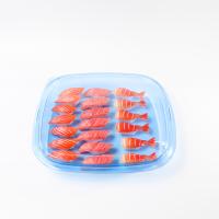 China Square food container Takeaway Packaging Box Plastic For Good Food Plastic BLUE Disposable Sushi box for sale