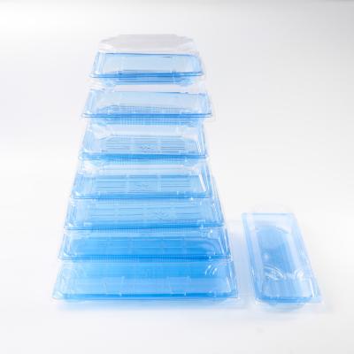China BH00-11 food container Takeaway Packaging Box Plastic For Good Food Plastic BLUE Disposable Sushi box for sale