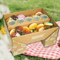 China Disposable Kraft Paper Food box ，Picnic boxt。 Take Away Box For Restaurant, Fast Food box for sale