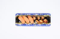 China Packaging hot sale custom disposable plastic PP/PET/OPS popular design super large size takeaway sushi tray party。 for sale