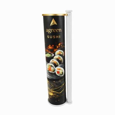 China Custom Sushi Packaging Kraft Paper Cardboard Tube Packaging Box for sale