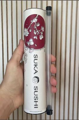 China sushi tube ，Packaging sushi tray,tuituile sushi paper packing,tube and straw，Trendy tube-shaped sushi box. for sale