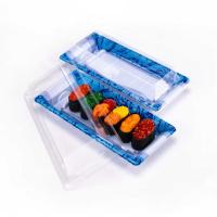 China Plastic with Clear Lid /Anti-fog lid Disposable Sushi Box Food Grade Takeaway Container for sale