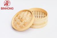 China Mini Bamboo Dim Sum Food Steamer Basket 10cm 30cm with custom logo for sale