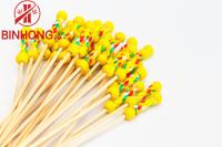 China Party Decoration 8cm Bamboo Food Sticks For Appetizers Drinks for sale
