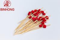 China Decoration Natural Bamboo 15CM Beaded Toothpicks for sale