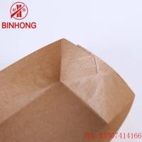China Kraft Paper 125mm Boat Disposable Paper Containers for sale