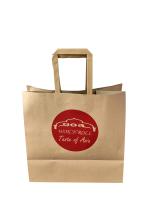 China Custom Printed Brown ISO9001 Kraft Paper Sacks for sale