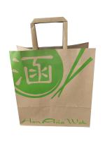 China 100% Recyclable 12 Colors 15*8*21cm Soy Ink Kraft Paper Bag for sale