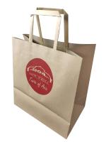 China Custom Printed Brown ISO9001 Kraft Paper Sacks for sale