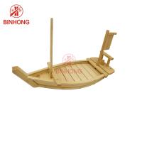 China 100% Natural Bamboo 23'' Sushi Boat Tray For Restaurant for sale