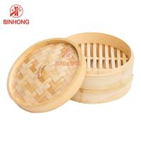 China Customized Logo 4 Inch Bamboo Steamer Basket For Dim Sum for sale