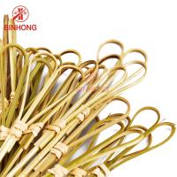 China Disposable Bamboo Looped Fruit Skewer Sticks for sale